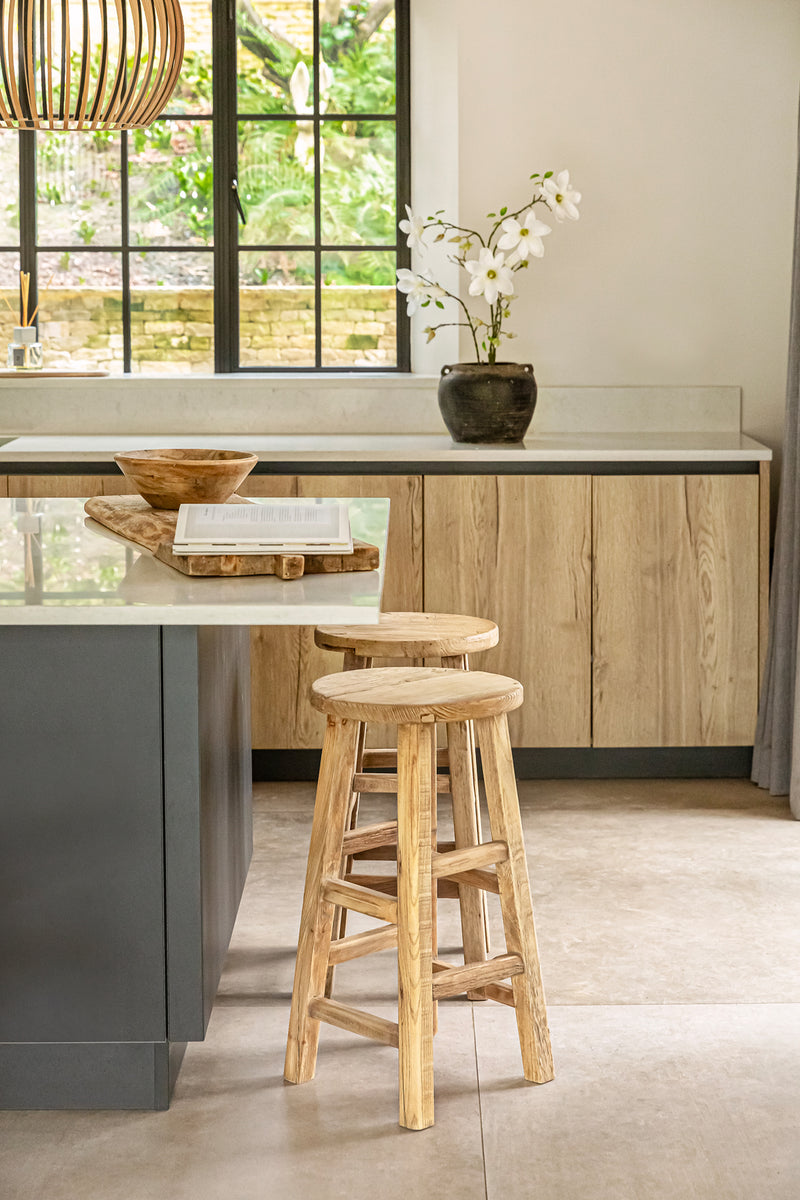 Teddy Tall Round Elm Stool - 70cm – Cotswold Grey